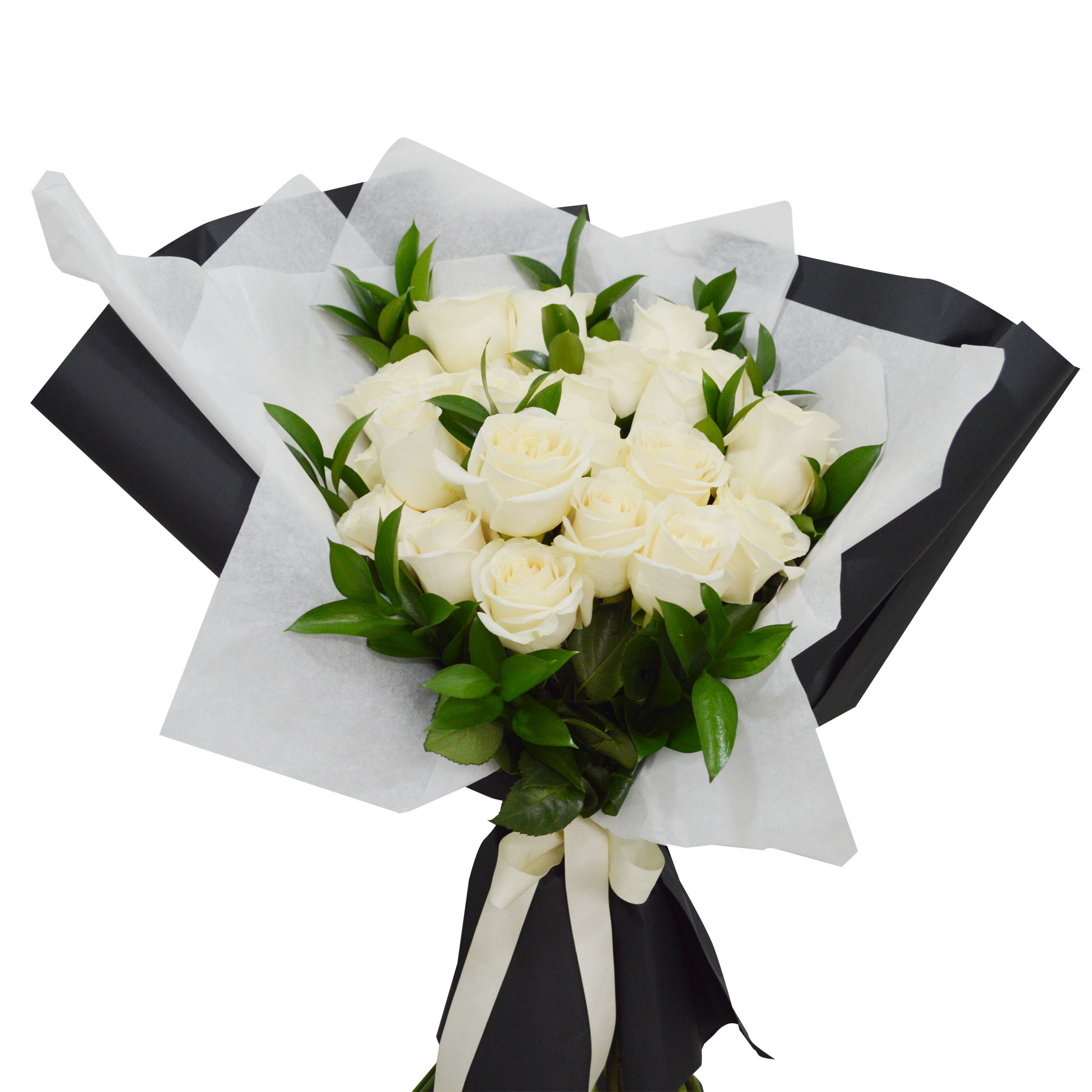 Ramo de 24 Rosas de color Blanco